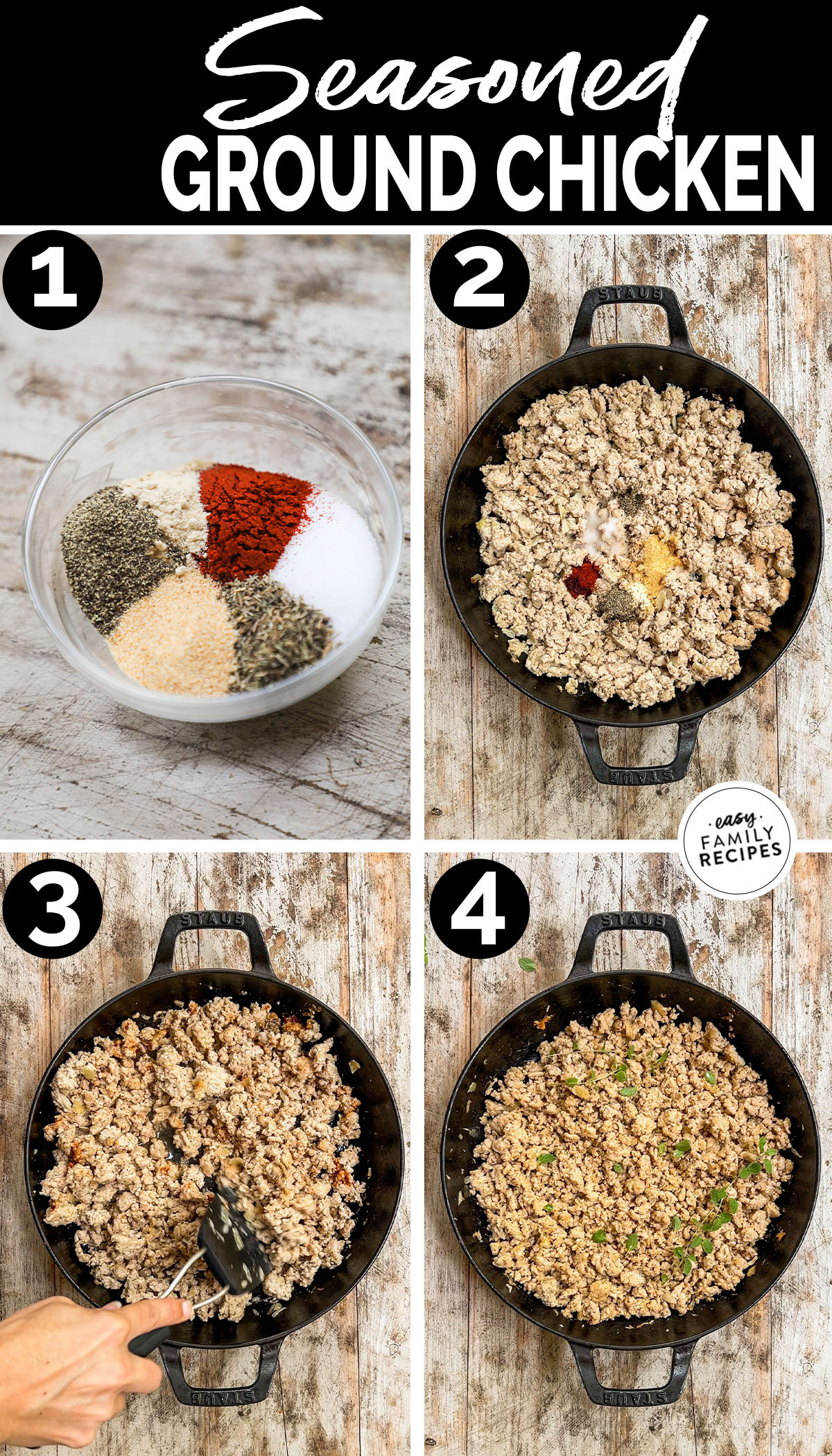 Seasoned Ground Chicken · Easy Family Recipes