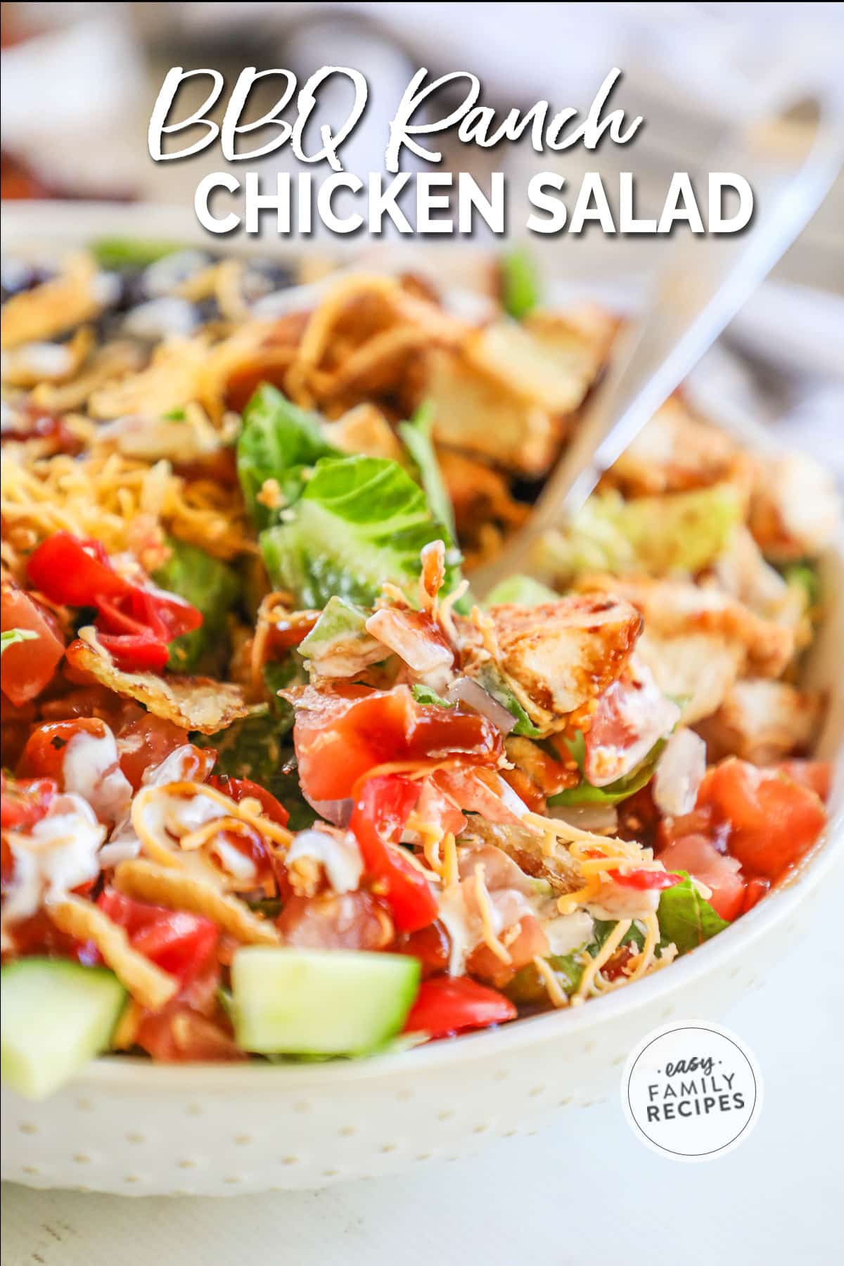 BBQ Ranch Chicken Salad · Easy Family Recipes