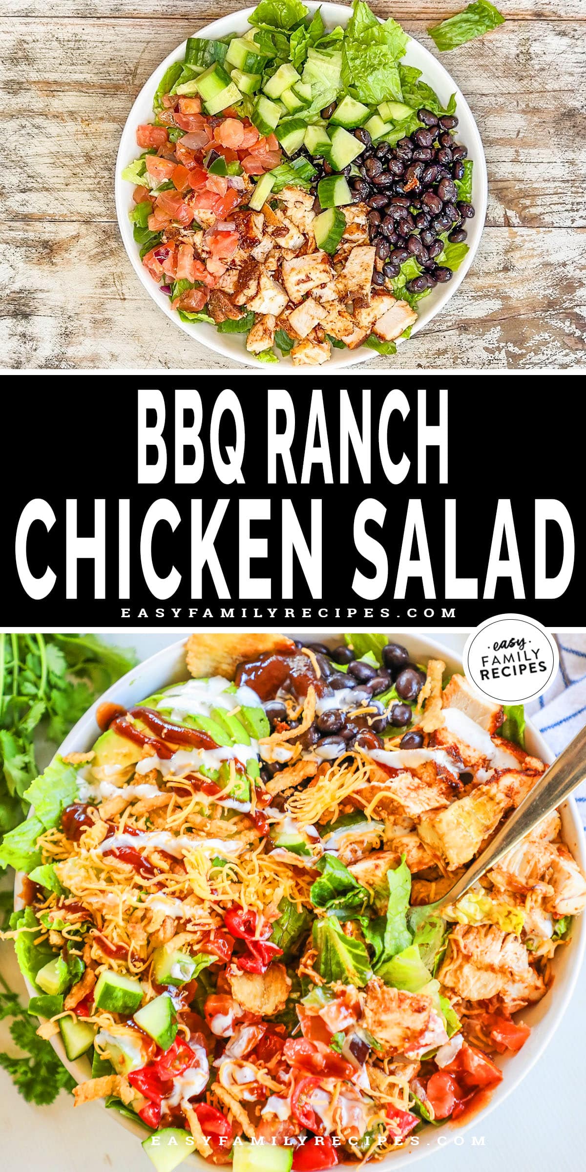 BBQ Ranch Chicken Salad · Easy Family Recipes