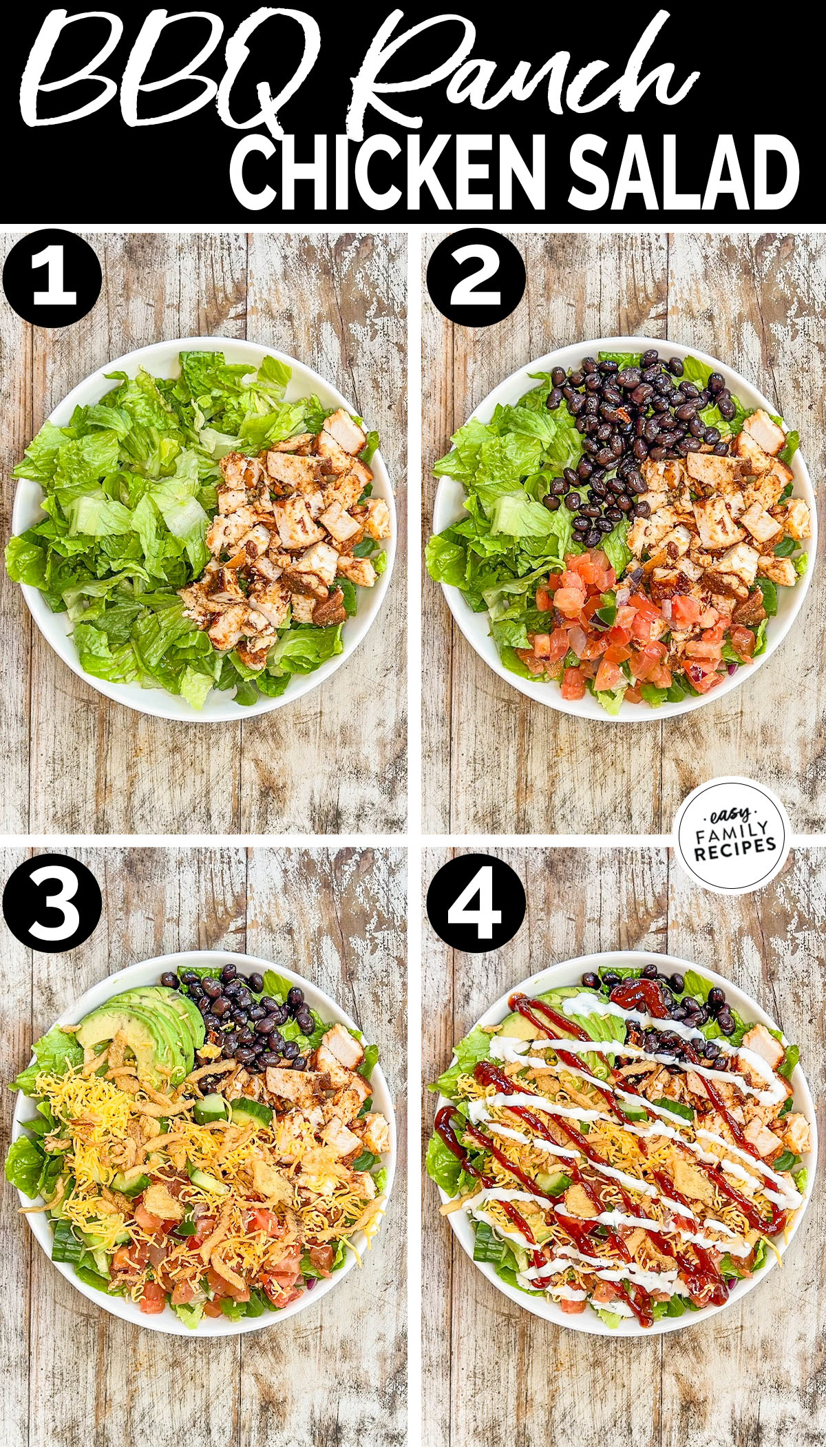 BBQ Ranch Chicken Salad · Easy Family Recipes