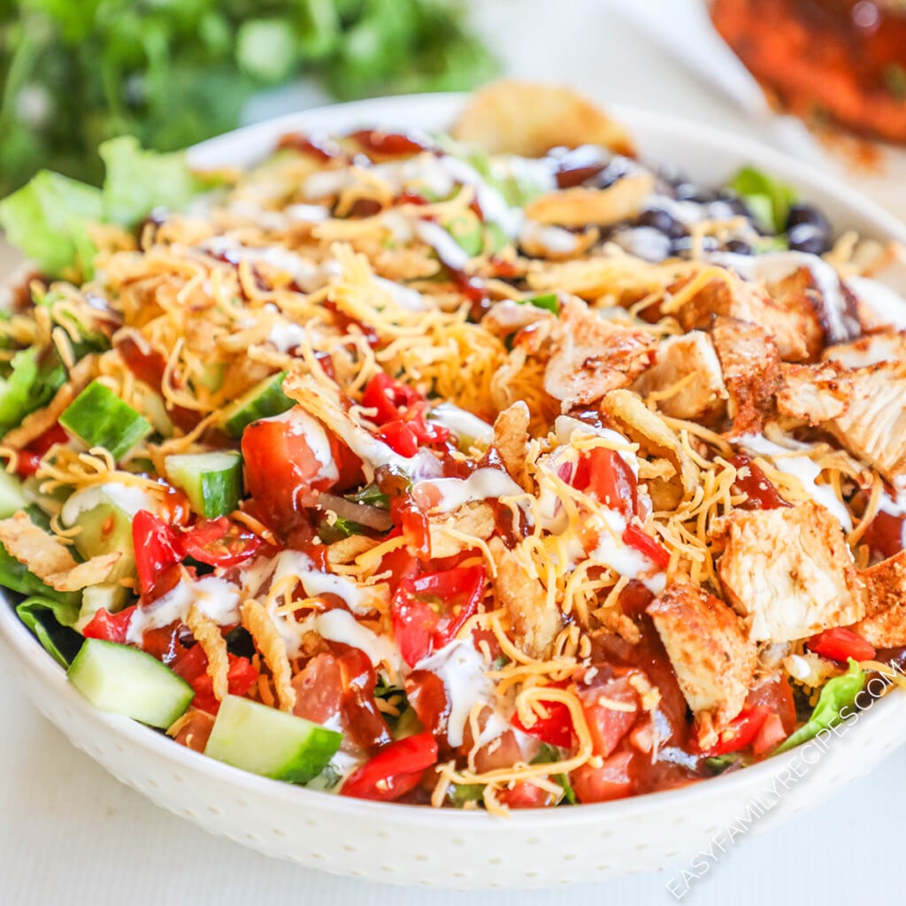 BBQ Ranch Chicken Salad · Easy Family Recipes
