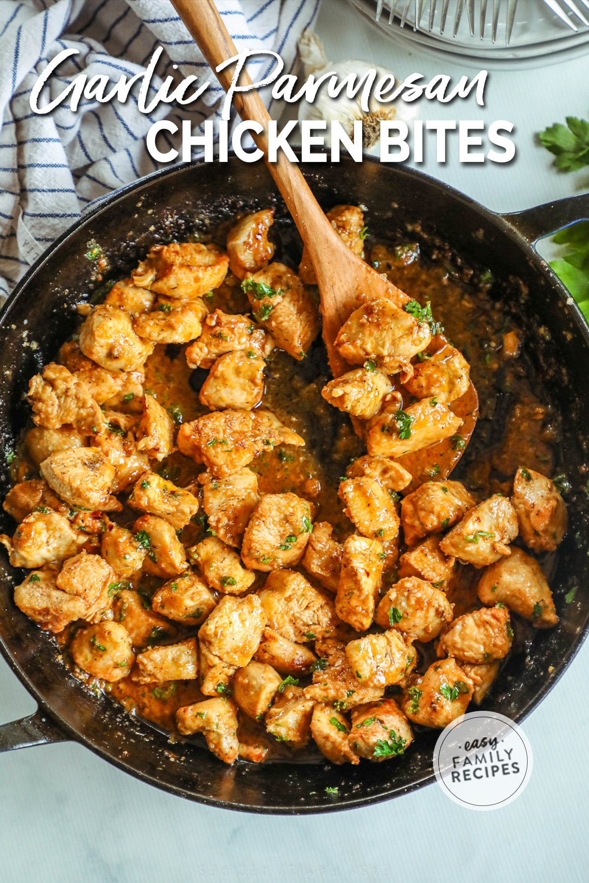 Garlic Butter Chicken Bites · Easy Family Recipes
