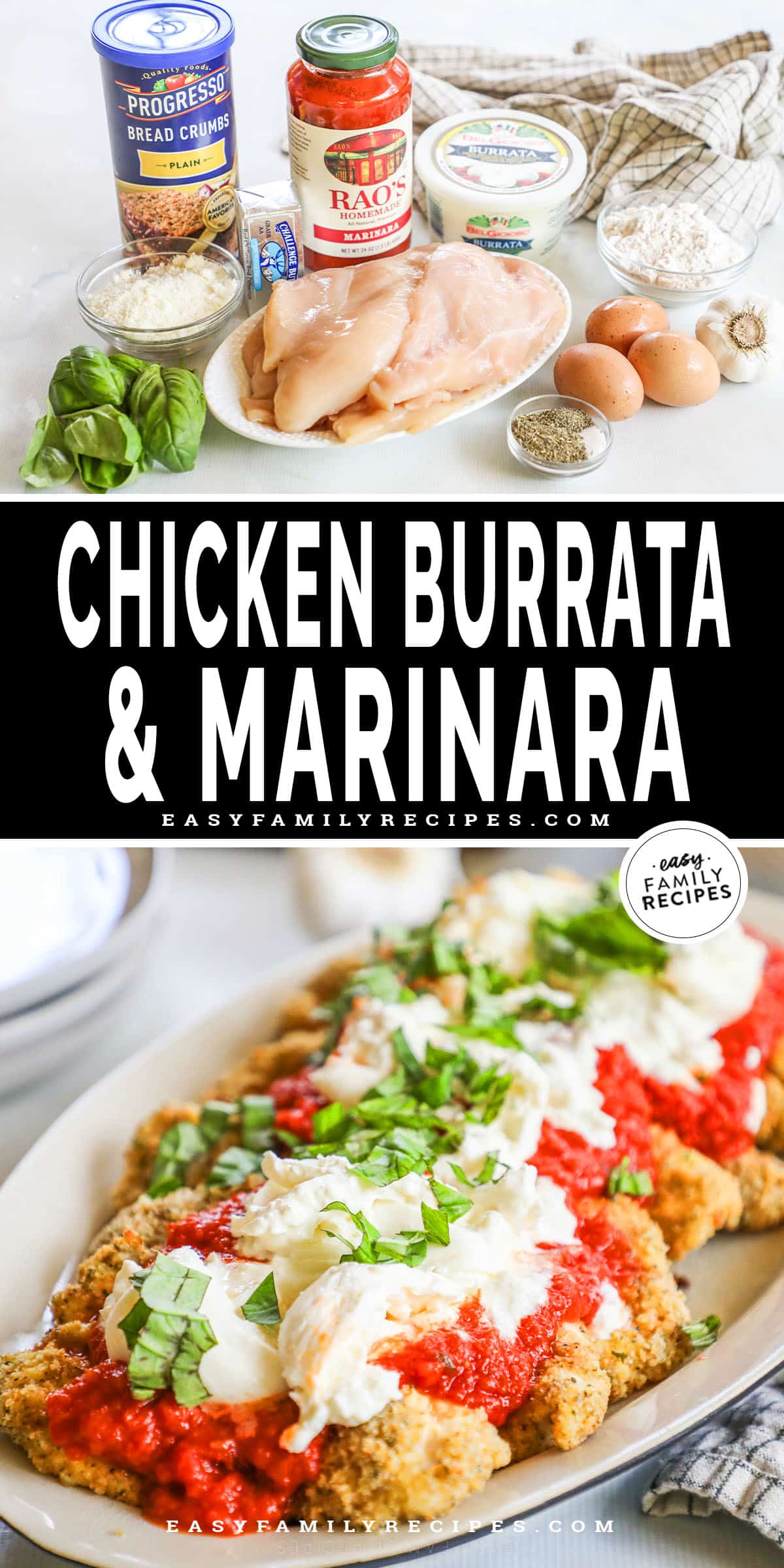 Easy Burrata Chicken Parmesan · Easy Family Recipes