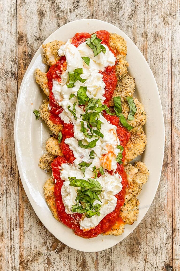 Easy Burrata Chicken Parmesan · Easy Family Recipes