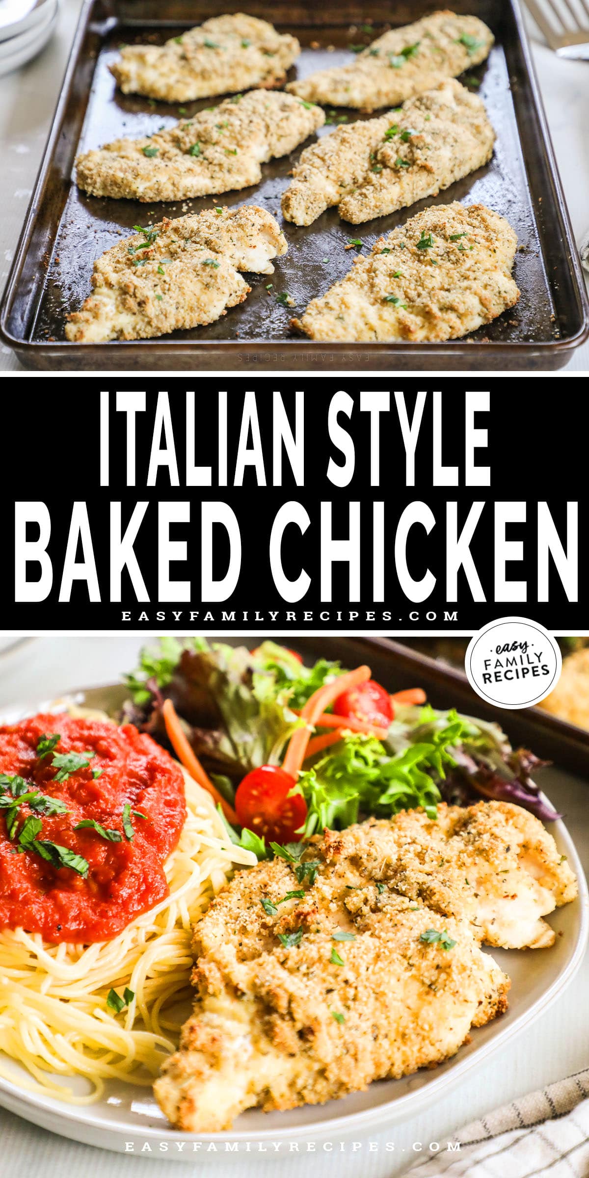 Italian Style Baked Chicken Cutlets · Easy Family Recipes