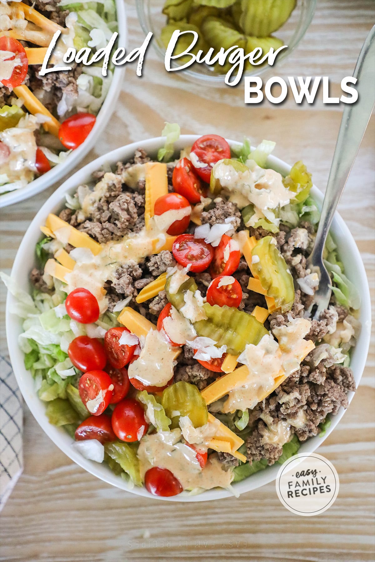 Loaded Cheeseburger Bowls · Easy Family Recipes