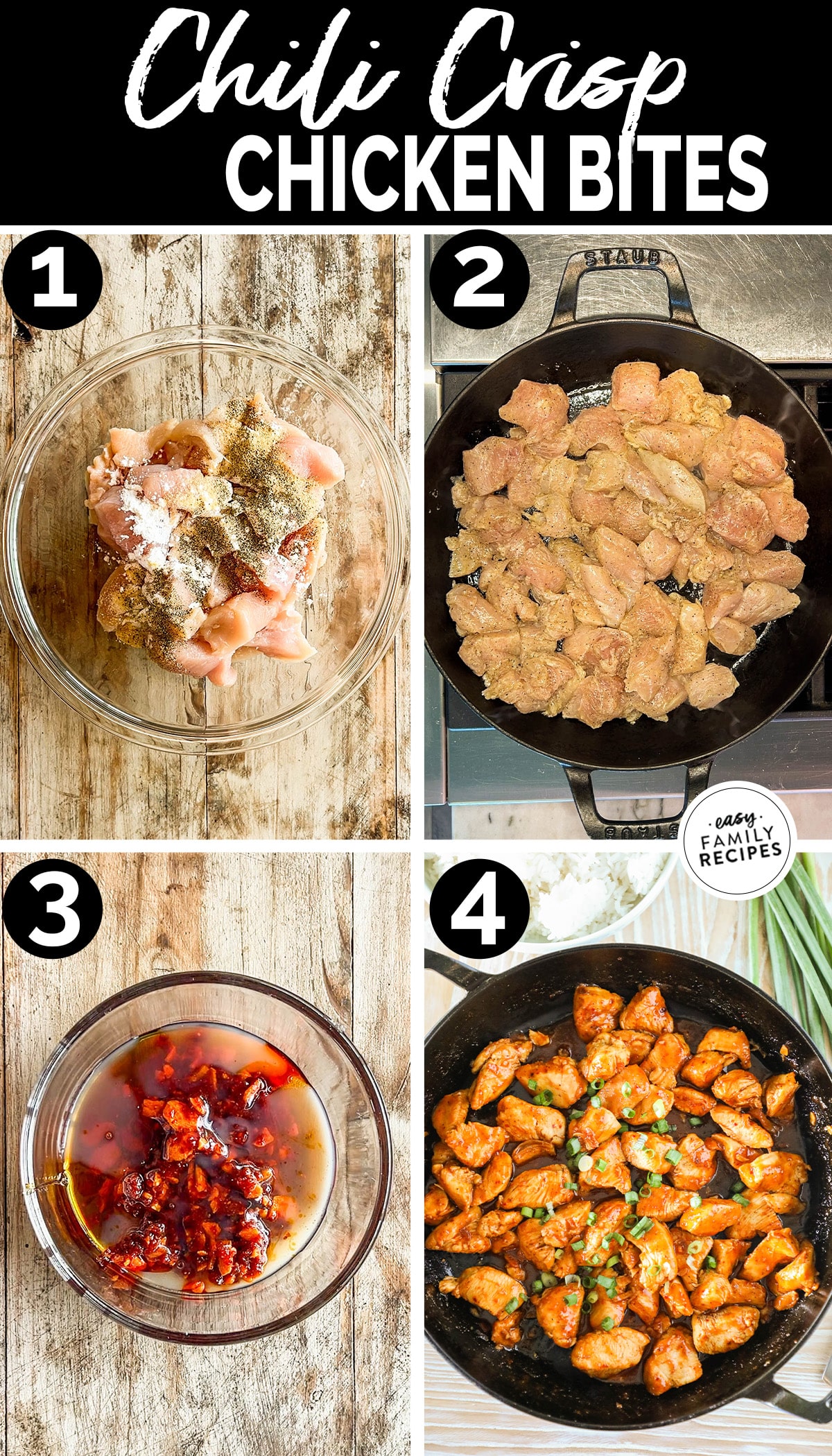 Honey Chili Crisp Chicken Bites · Easy Family Recipes