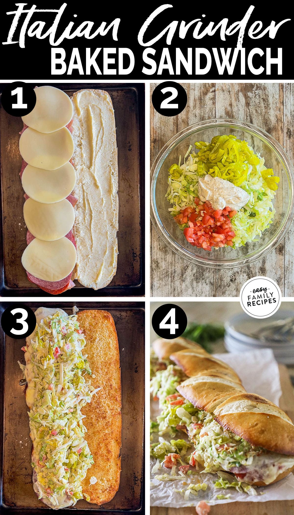 Baked Italian Grinder Sandwiches · Easy Family Recipes