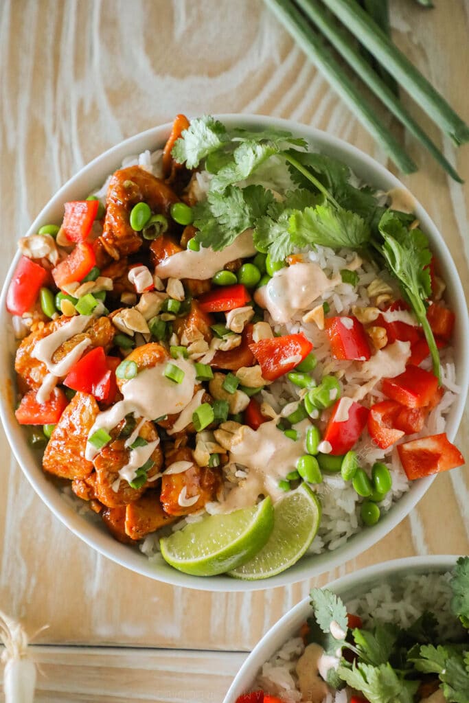 Chili Crunch Chicken Bowls · Easy Family Recipes