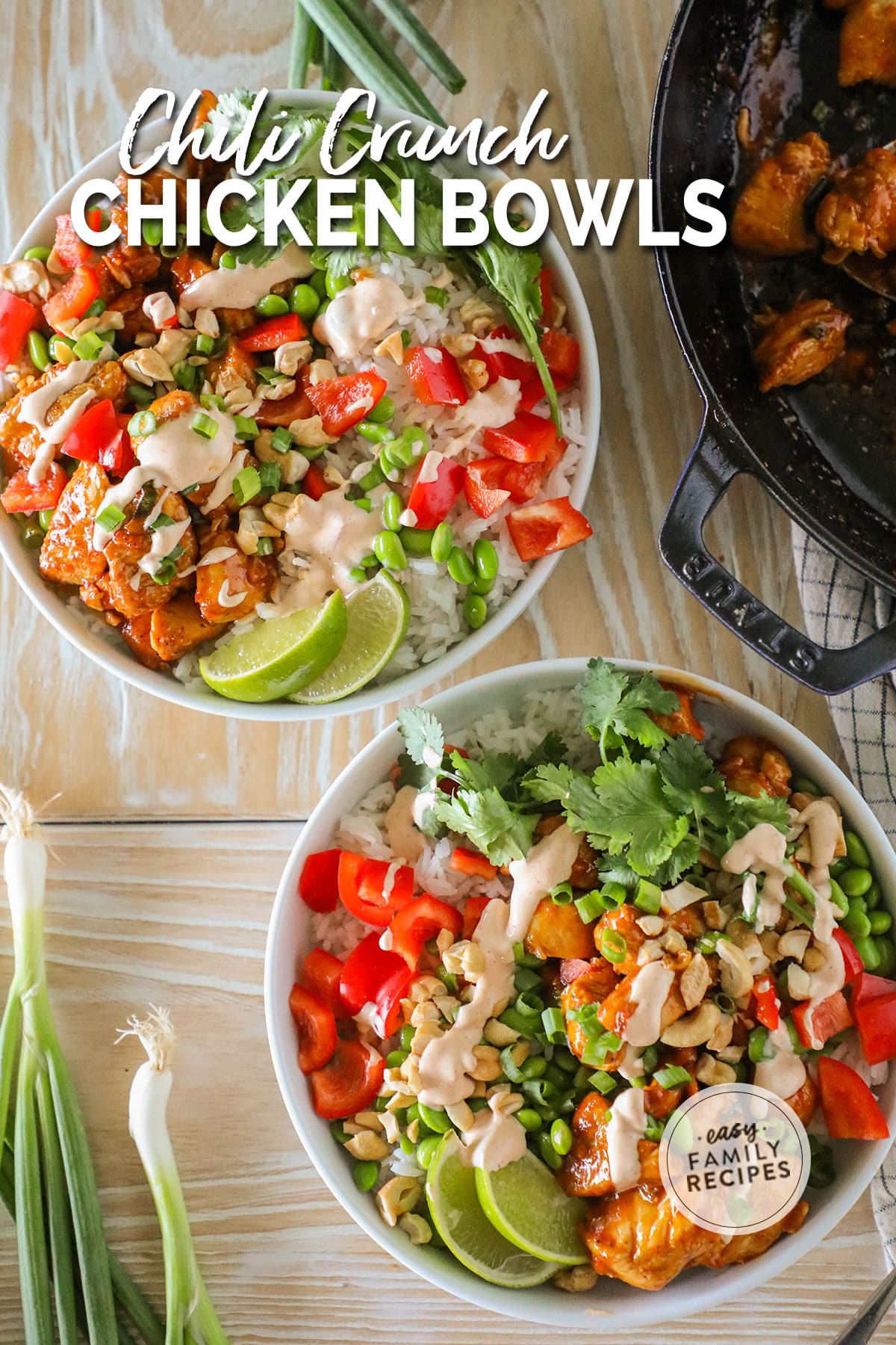 Chili Crunch Chicken Bowls · Easy Family Recipes