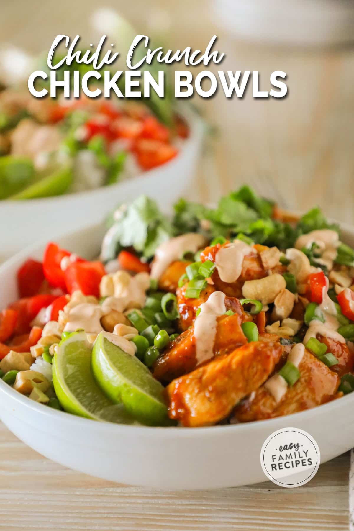 Chili Crunch Chicken Bowls · Easy Family Recipes