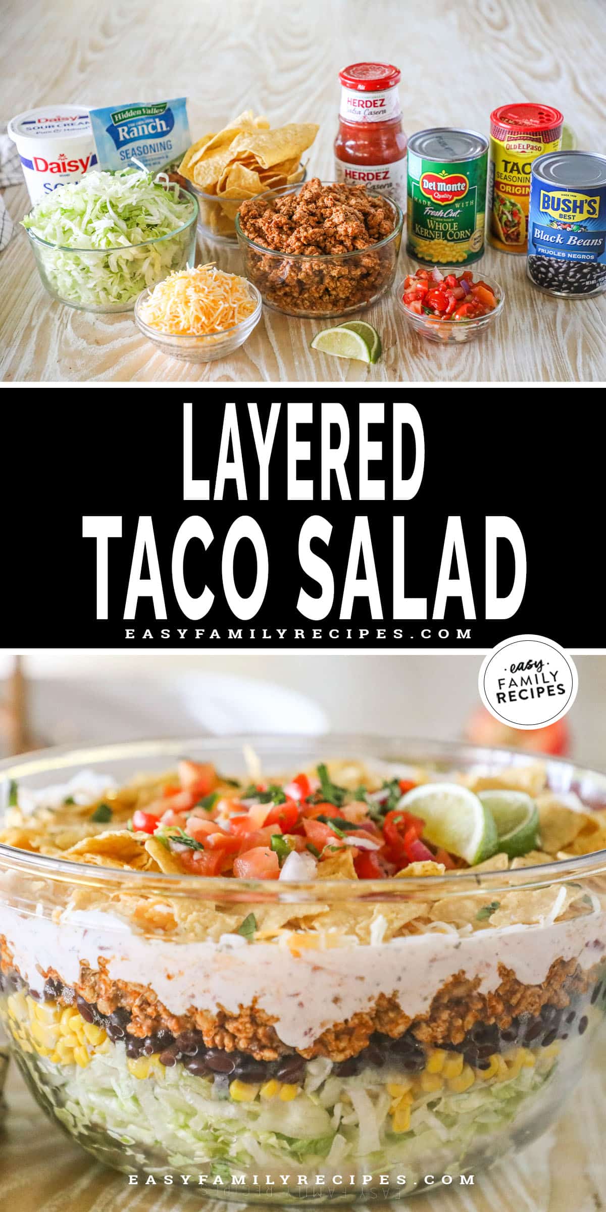 Layered Taco Salad · Easy Family Recipes