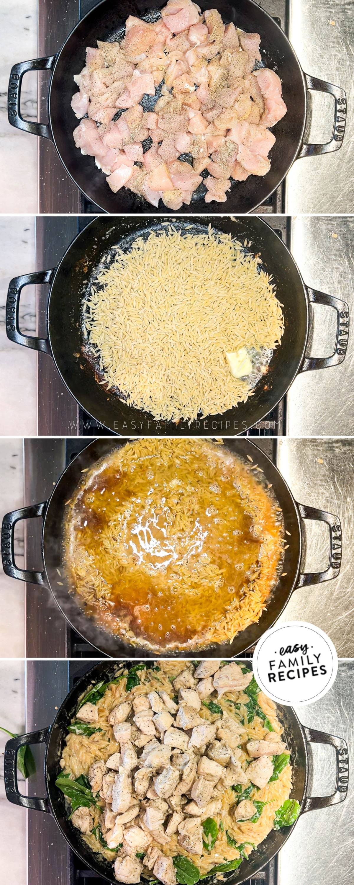 Creamy Lemon Orzo with Chicken · Easy Family Recipes