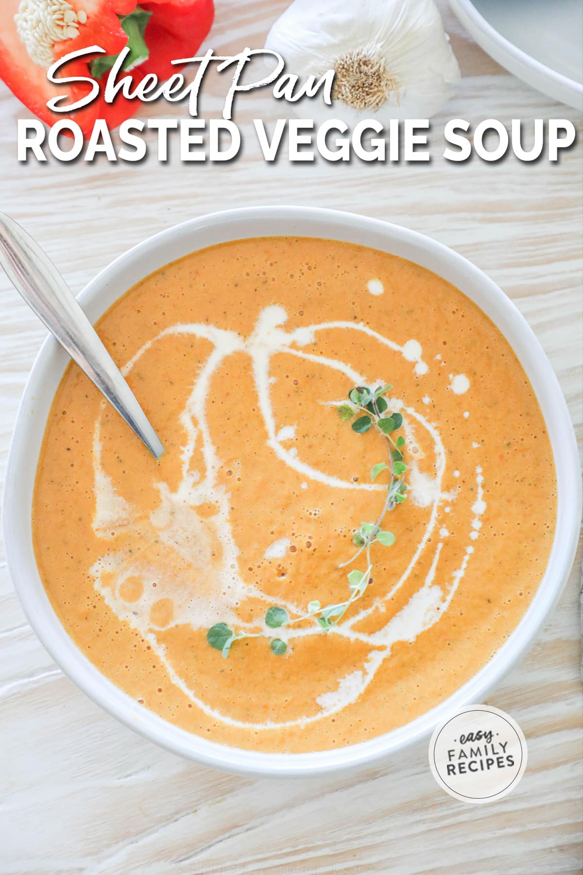 Sheet Pan Roasted Veggie Soup · Easy Family Recipes