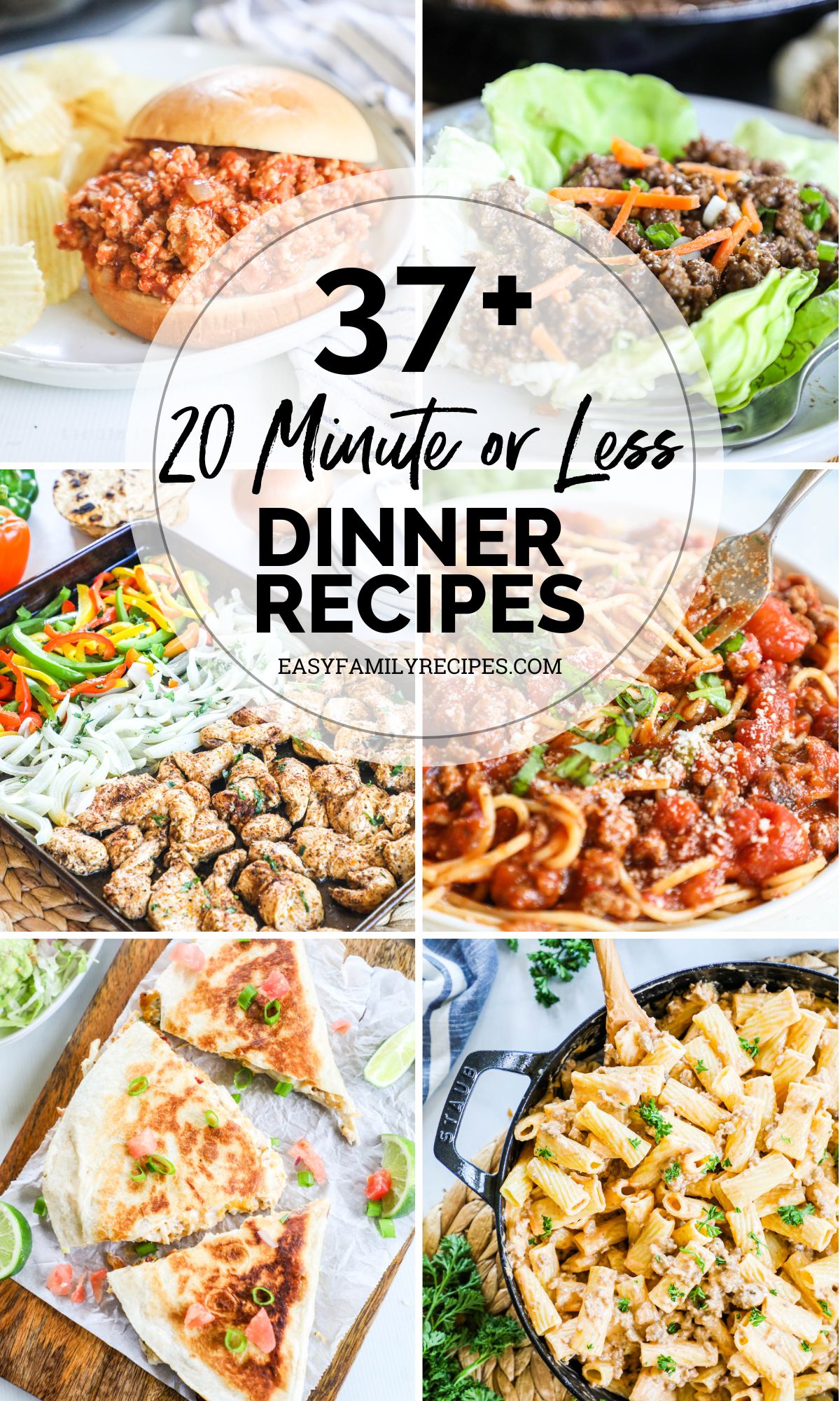 37+ Quick Dinners that are ready in 20 minutes or less · Easy Family ...
