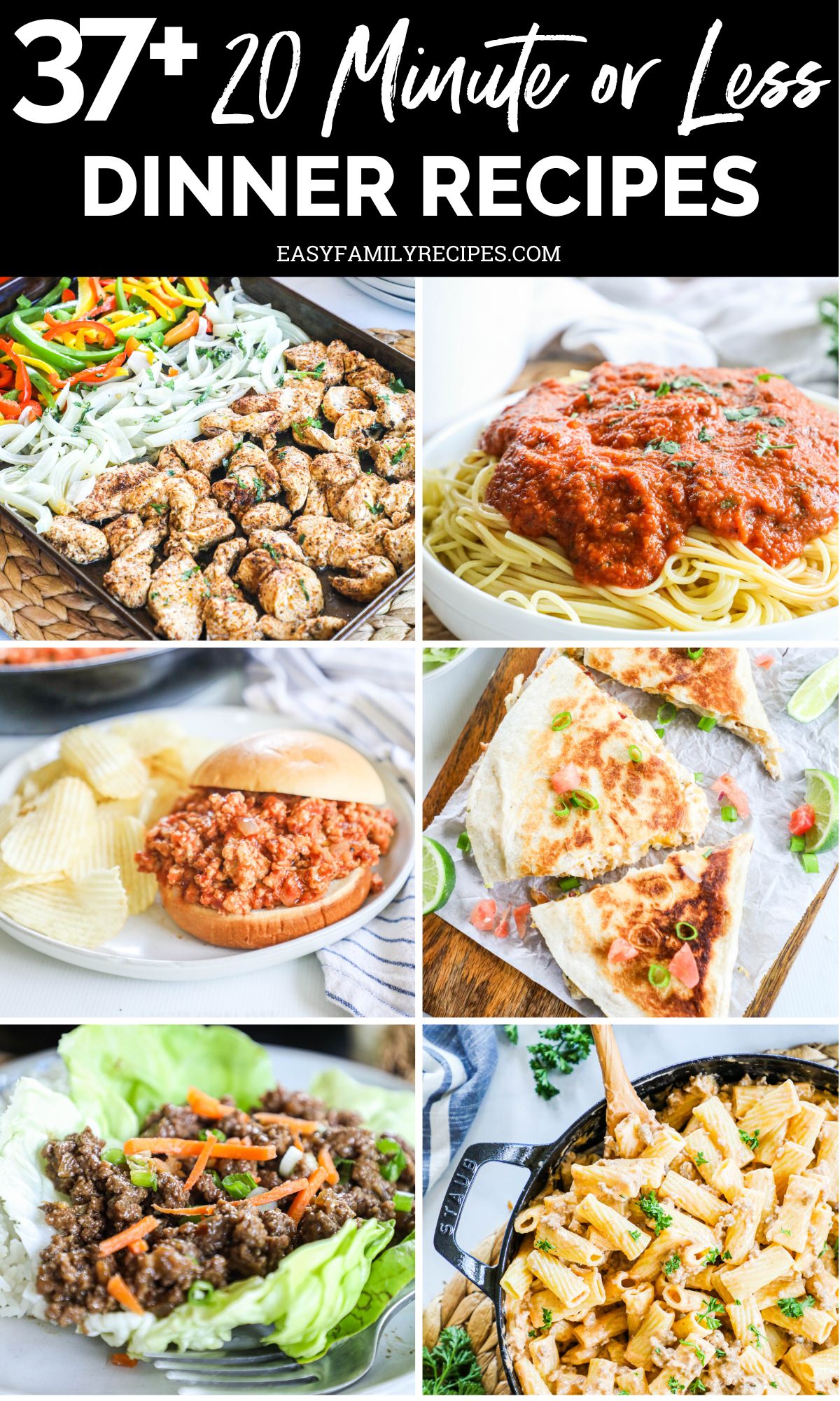 37+ Quick Dinners that are ready in 20 minutes or less · Easy Family ...