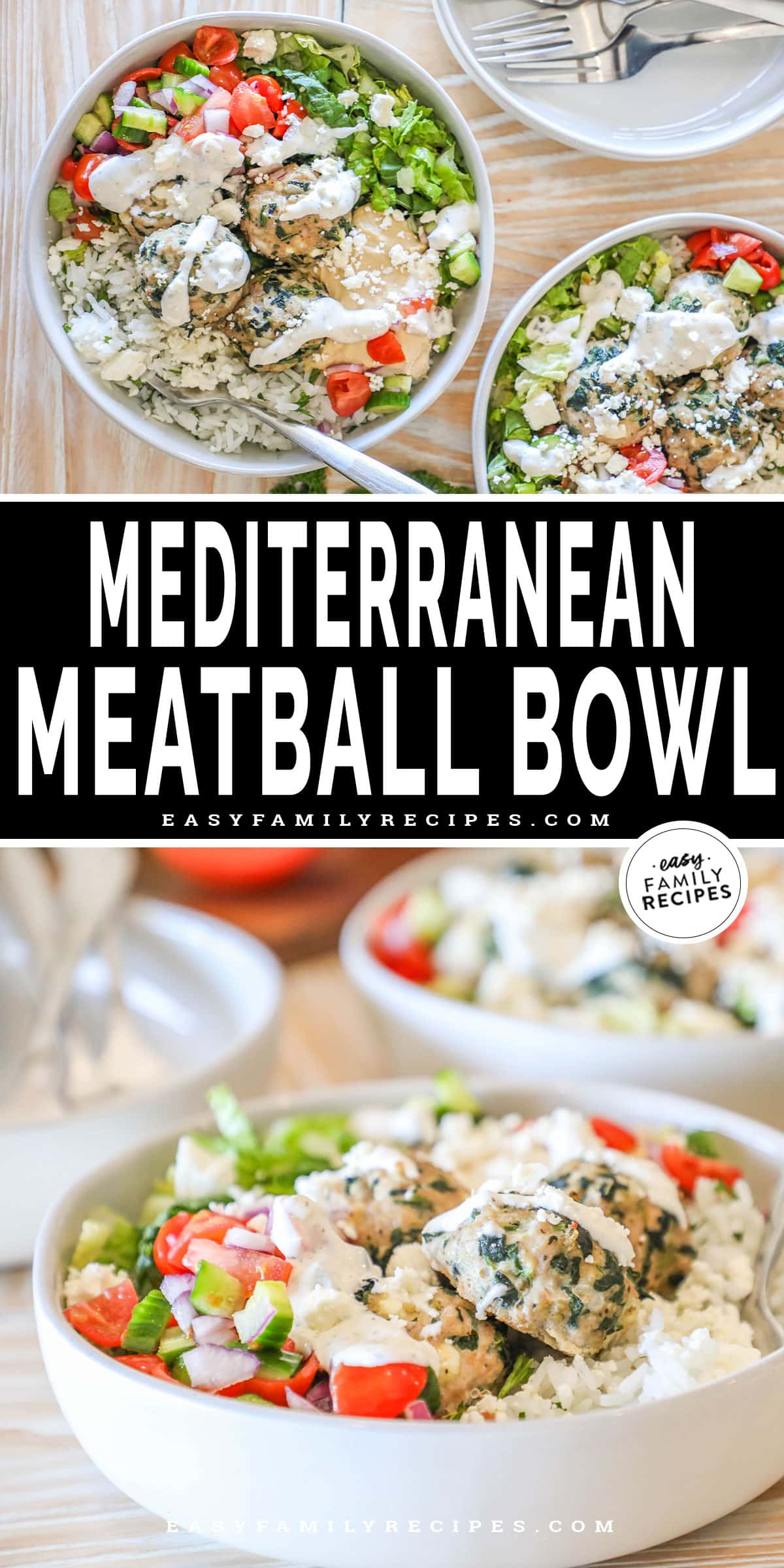 Mediterranean Meatball Bowls · Easy Family Recipes